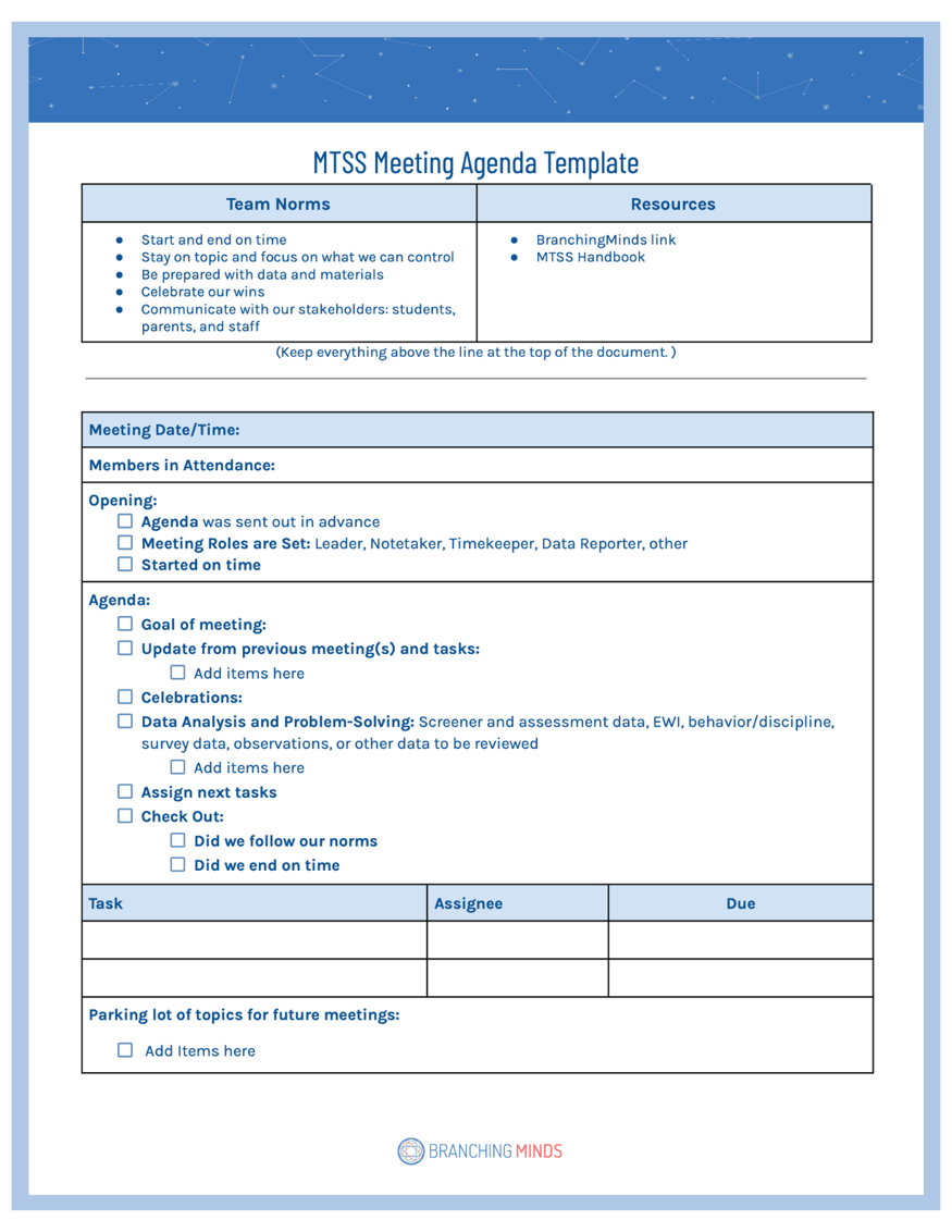 The MTSS Meeting Guide and Toolkit